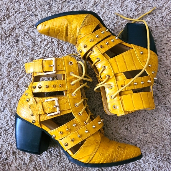 Cape Robbin | Shoes | Yellow Cowgirl Booties Size 65 | Poshmark